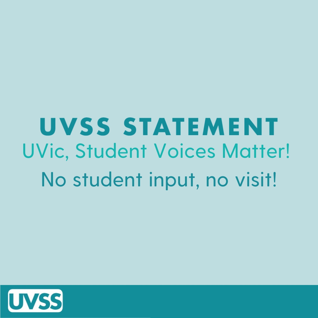 UVSS Statement - Trudeau x UVic Budget Visit - UVSS - University of Victoria Students' Society